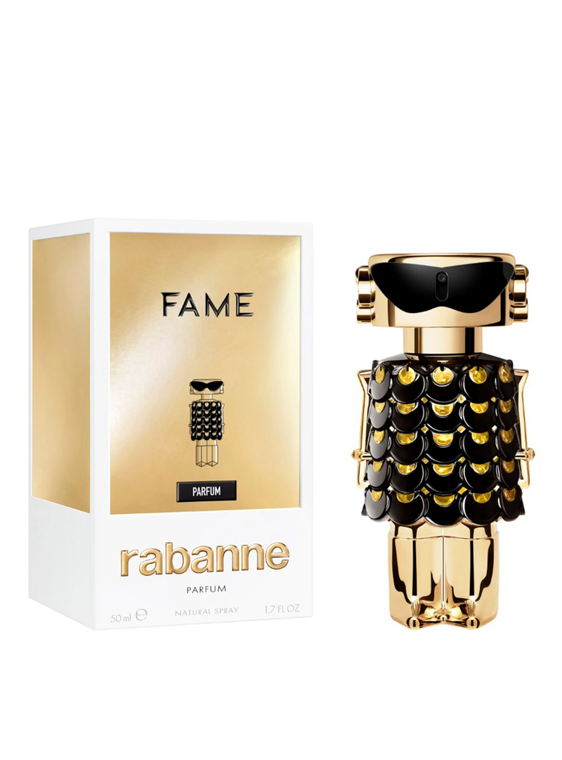 Paco Rabanne Fame Parfum 50ML Robot Dorado Negro Mujer