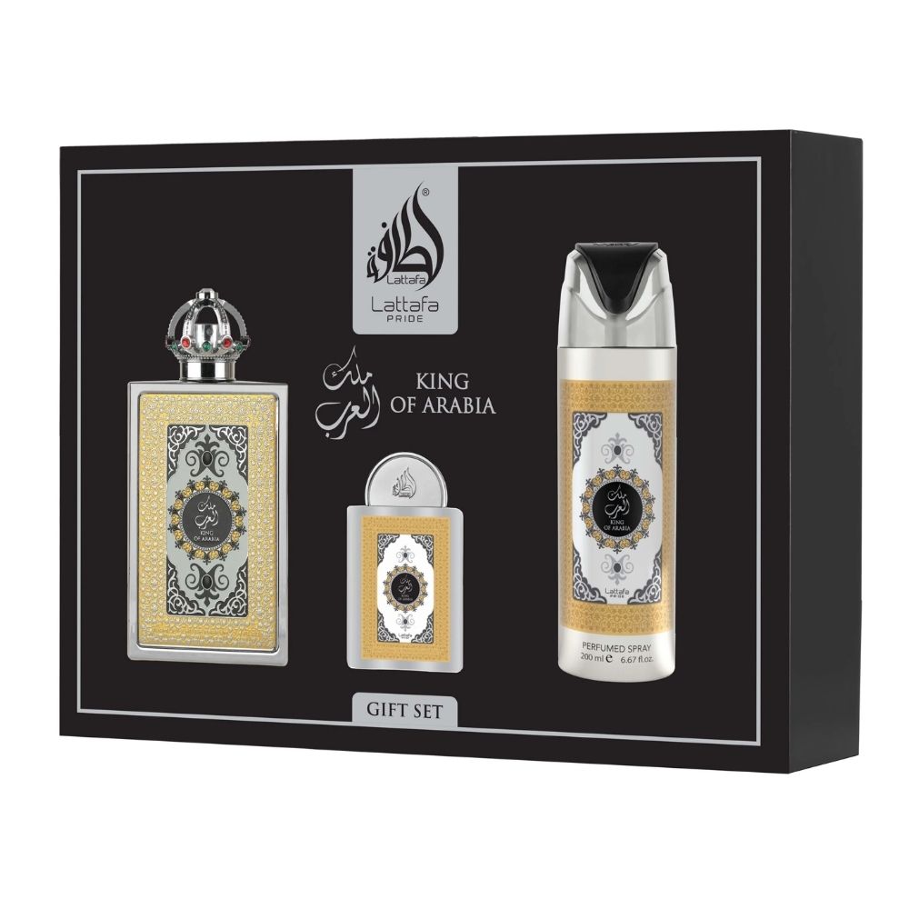 Lattafa Pride King of Arabia E100 DP ML + EDP 20 ML + Body Spray 200 M